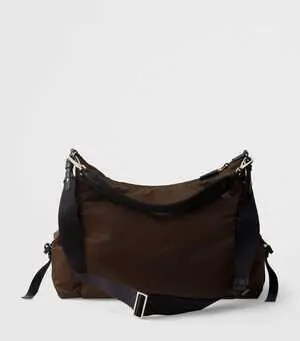 Prada Re-nylon And Leather Explore Shoulder Bag - Brown