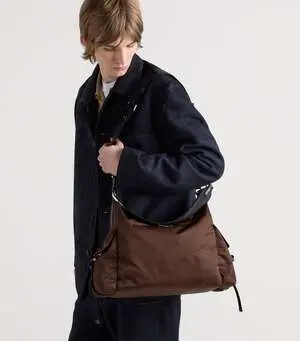 Prada Re-nylon And Leather Explore Shoulder Bag - Brown