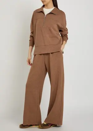 Varley Stretch-jersey Wide Leg Sweatpants - Brown