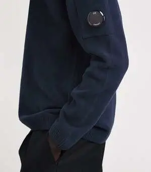 C.P. COMPANY Cotton Chenille Lens Polo Sweater