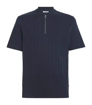 SAMSØE SAMSØE Cotton Zip-up Saolli Polo Shirt