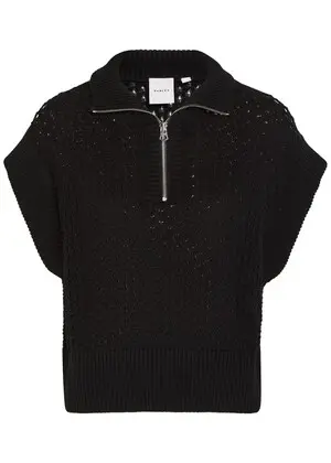 Varley Gaines Cotton-knit Vest - Black