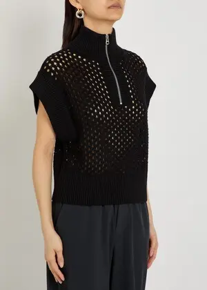 Varley Gaines Cotton-knit Vest - Black
