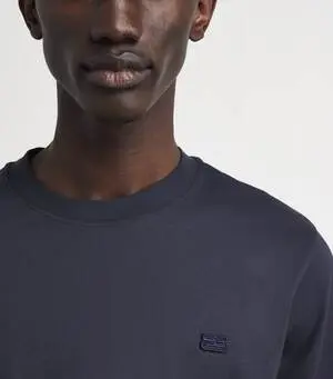 Sandro Cotton Logo T-shirt - Blue