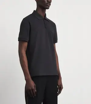 Sandro Cotton Logo Polo Shirt - Black
