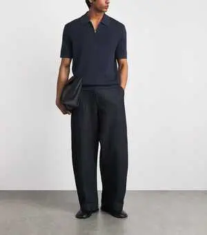 SAMSØE SAMSØE Cotton Zip-up Saolli Polo Shirt