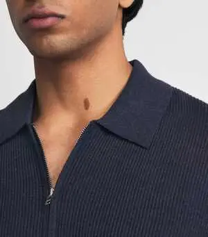 SAMSØE SAMSØE Cotton Zip-up Saolli Polo Shirt
