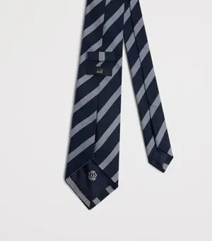 Dunhill Wool-mulberry Silk Stripe Tie