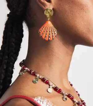 Rixo Gold-plated Daphne Drop Earrings