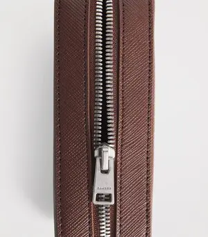 Sandro Saffiano Leather Crossbody Bag