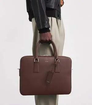 Sandro Leather Slim Briefcase