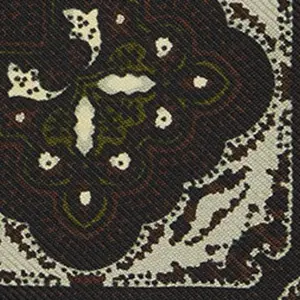Dunhill Mulberry Silk Paisley Pocket Square - Brown