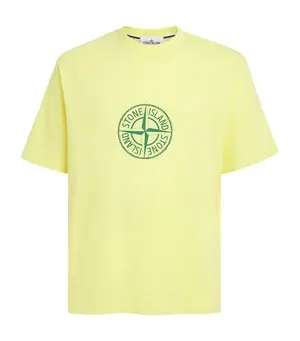 Stone Island Cotton Logo T-shirt - Yellow