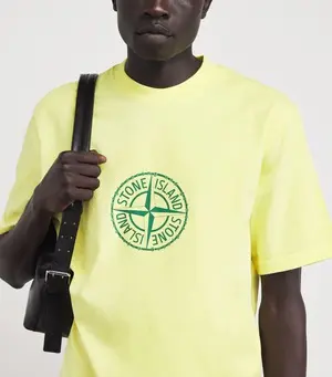 Stone Island Cotton Logo T-shirt - Yellow