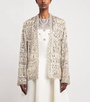Zuhair Murad Embroidered Sequinned Jacket