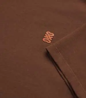 Sandro Cotton Logo-patch T-shirt - Brown