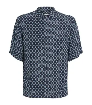 Sandro Link-print Shirt - Blue
