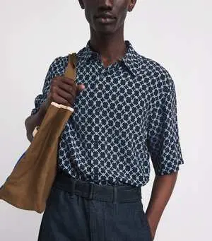 Sandro Link-print Shirt - Blue