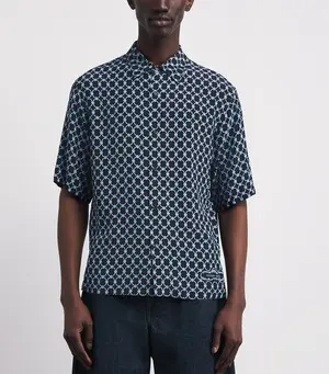 Sandro Link-print Shirt - Blue