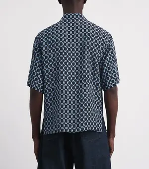 Sandro Link-print Shirt - Blue