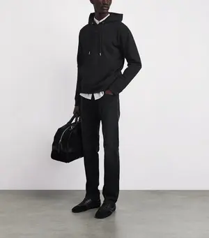 Sandro Cotton Logo Hoodie - Black