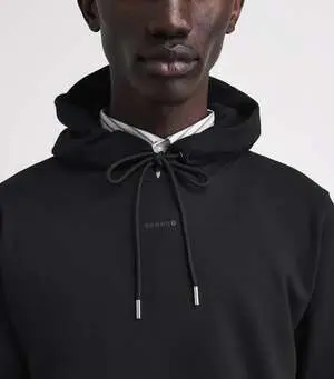 Sandro Cotton Logo Hoodie - Black