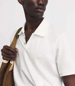 Sandro Cotton Logo Polo Shirt - Beige