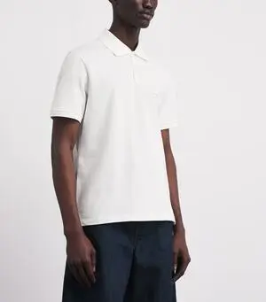 Sandro Cotton Logo Polo Shirt - Beige