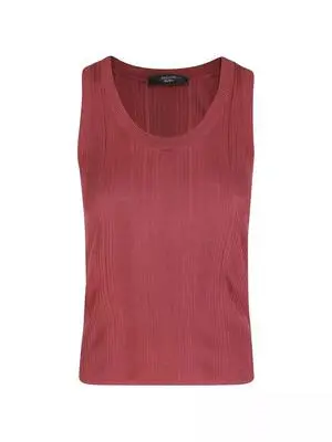 Max Mara Ribbed Knit Sleeveless Top
