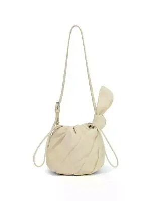 ROTATE BY BIRGER CHRISTENSEN Bon Bon Suede Bucket Bag - Neutrals