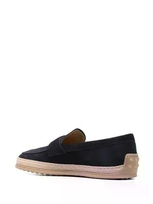 TOD'S Panelled Suede Loafers - Blue