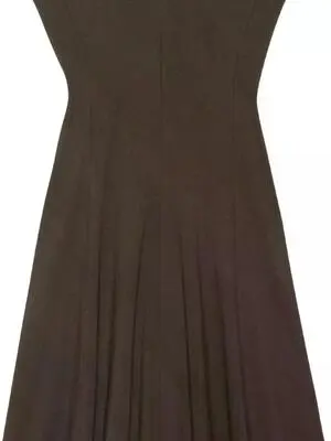 FRAME Studio V-neck Dress - Brown