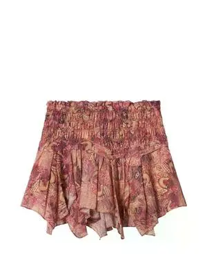 Isabel Marant Étoile Mandala-print Smocked Skirt