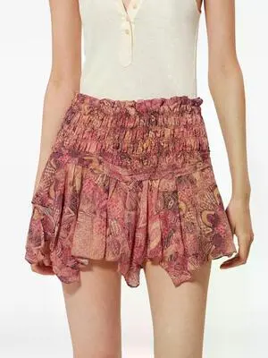 Isabel Marant Étoile Mandala-print Smocked Skirt