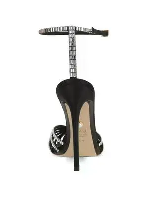 ALEVI MILANO Crystal-embellished Stiletto Sandals - Black
