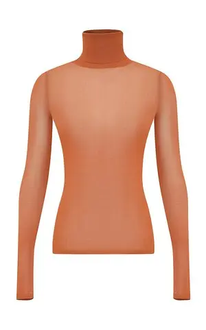 Zimmermann Zimmermann Fine-Knit Turtleneck Top Bronze