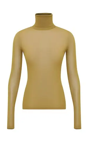 Zimmermann Zimmermann Fine-Knit Turtleneck Top Khaki
