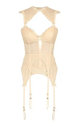 Zimmermann Valiant Lingerie Bodysuit Ivory
