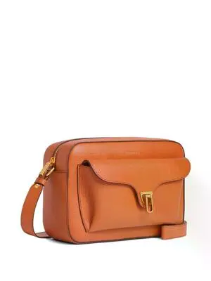 COCCINELLE Leather Shoulder Bag With Front-pocket - Orange