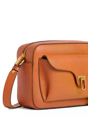 COCCINELLE Leather Shoulder Bag With Front-pocket - Orange
