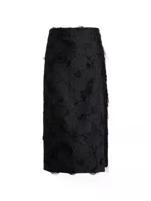 Proenza Schouler Dalma Jacquard Midi Skirt - Black