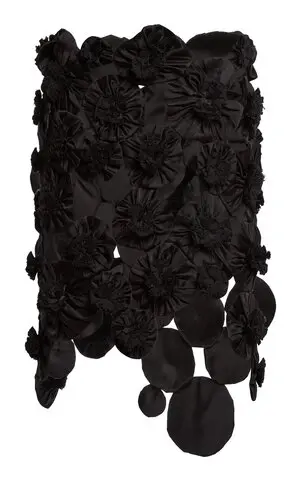 Victoria Beckham Applique Skirt - Black