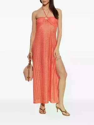 Melissa Odabash Harriet Halterneck Maxi Dress - Orange