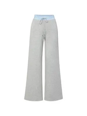 Veronica Beard Ernie Drawstring Flare Track Pants - Grey