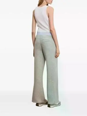 Veronica Beard Ernie Drawstring Flare Track Pants - Grey