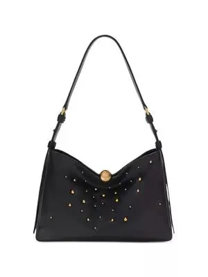 Furla Studded Sfera Soft Shoulder Bag - Black