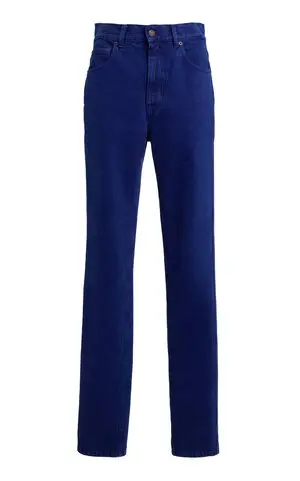 Chloé Denim Mid-rise Straight-leg Jeans - Blue