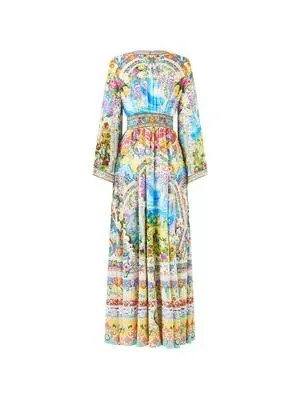Camilla Kimono Sleeve Shirring Dress