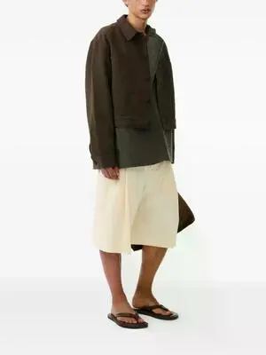 Studio Nicholson Piper Cropped Jacket - Brown