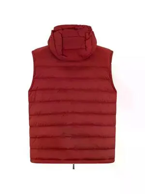 MOORER Padded Hooded Gilet - Red